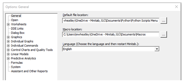 Corra rápidamente un script Python con un botón en Minitab